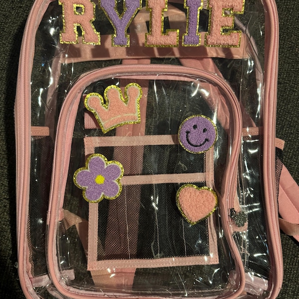 Clear Custom Backpack With Patches: Add a Personal Touch to This ...