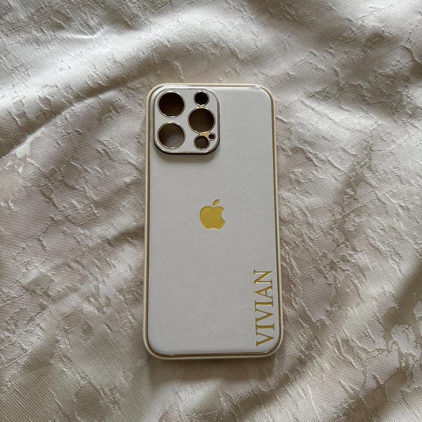 Custom Embossed Phone Case - Personalized Leather Case for iPhone 16 ...