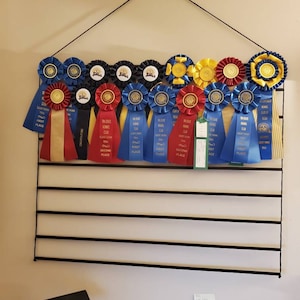 XL 12 Row Ribbon Display Horse Show Ribbon Display Holder holds 115 ...