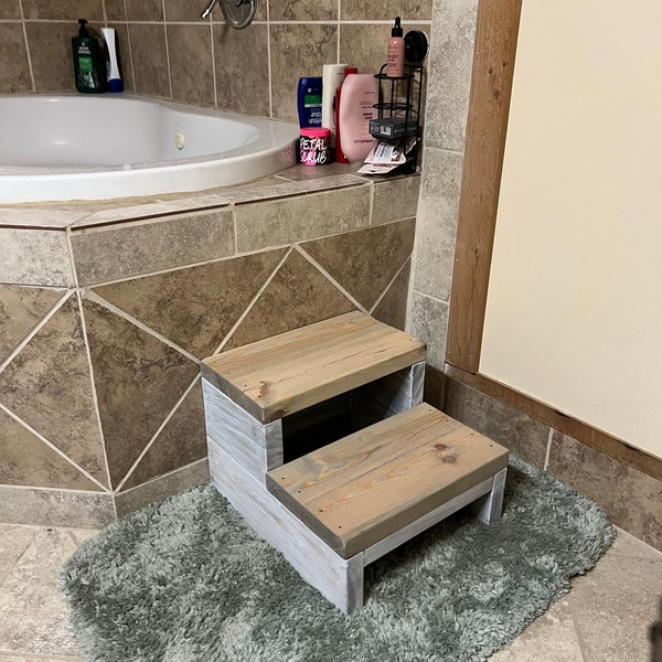 Farmhouse Step Stool / Single Step / Double Step / Rustic Step Stool / Pet Stairs / Children's ...