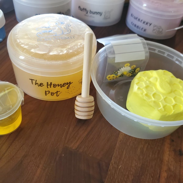 DIY Honey Pot Slime, 12oz Bee Slime, Honeybee Slime, Super Inflating ...