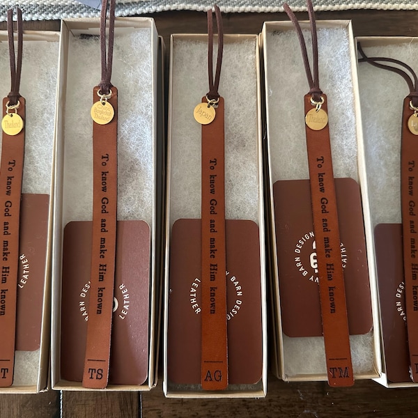 Leather Bible Bookmark Personalized Christian Gifts for Men Husband ...
