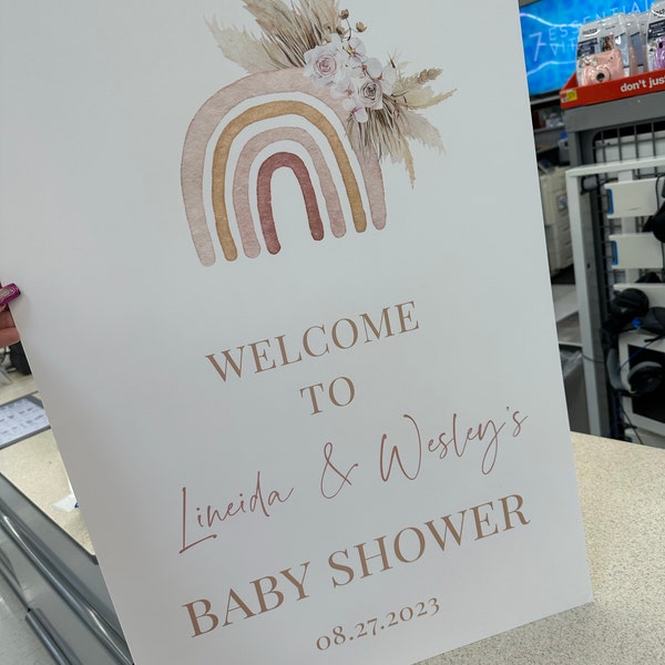 Editable Boho Rainbow Baby Shower Bundle, Rustic Rainbow Game Pack ...