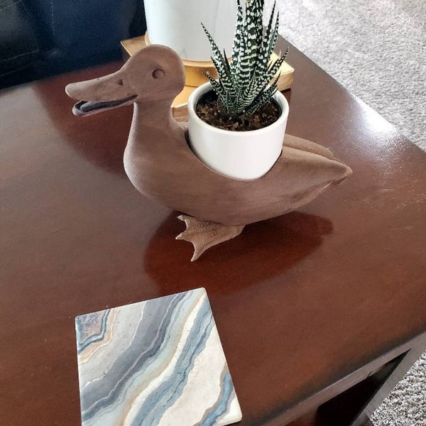Original Duck Bowl, Flower Pot, Succulent Planter, 3D Printed, Wooden ...