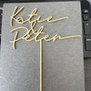 Custom Name Gold Wedding Cake Topper, Personalized Cake Topper, Custom ...