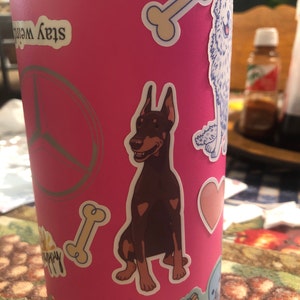 Red Doberman Pinscher Stickers Cute Dog Stickers - Etsy