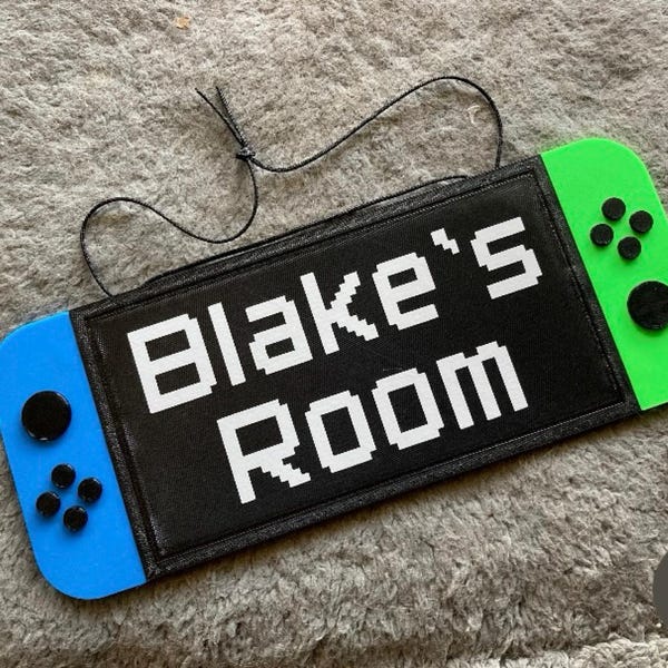Custom Gamer Sign (10x4in) | Game Room Decor Gift for Kids | Video Game ...