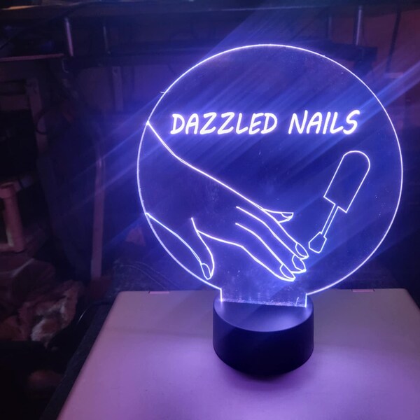 Personalized Photo Picture LED Wood Light up Stand Plaque Custom ...