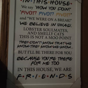 Friends TV Show Themed Printable Wall Art - Friends in This House ...