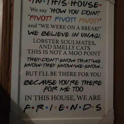 Friends TV Show Themed Printable Wall Art Friends in This House Poster ...