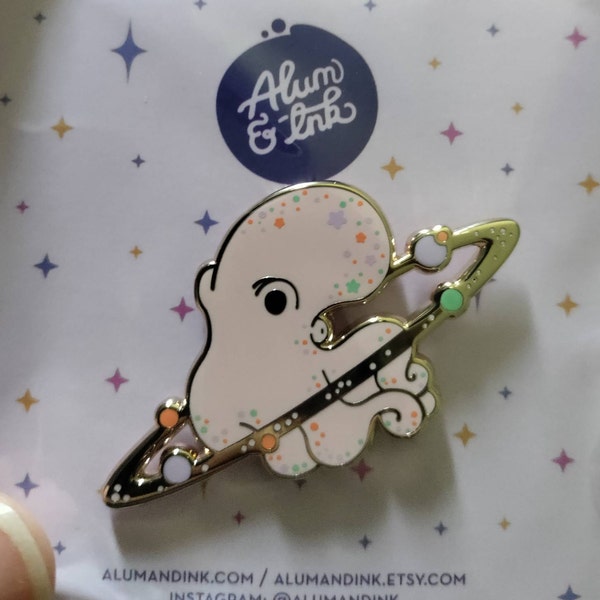 Cosmic Octopus Enamel Pin - Etsy