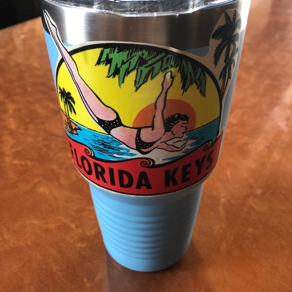 Vintage 1950's Style Florida Keys Key West Largo Marathon Islamorada ...