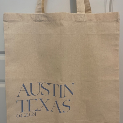 Austin Texas Welcome Tote Bag Destination Wedding Welcome Totes Texas ...
