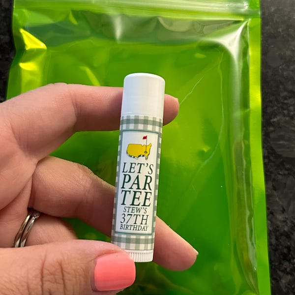 Let's Par-tee - Kids Golf Birthday Favor - Golf Lip Balm - Golf ...