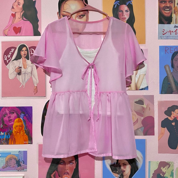 Sheer Tie-front Dress & Cover up Digital PDF Sewing Pattern // US Size ...