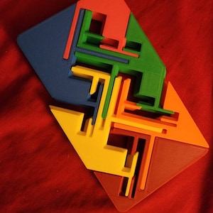 Tetra Spirals 2D Assembly Puzzle. - Etsy