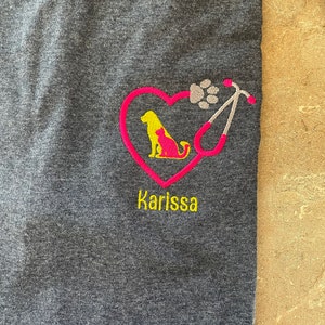 Full Zip Vet Tech Jacket With Sleeve, Vet Assistant Hoodie With Pockets ...