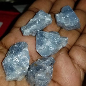 Blue Calcite RAW Blue Calcite Natural Rough Throat Chakra 5th Chakra ...
