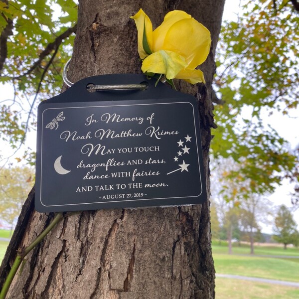 Tree Charm Tree Dedication Marker, Custom Tree Marker, Personalized ...