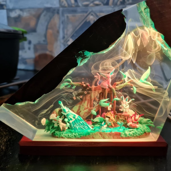 Pokemon Resin Lamp Eevee Evolution, Eevee Evolution Resin Night Light ...