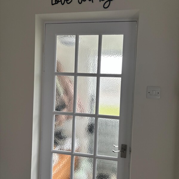 Love You Bye Wooden Script Sign Entryway Hallway Sign Letters Painted ...