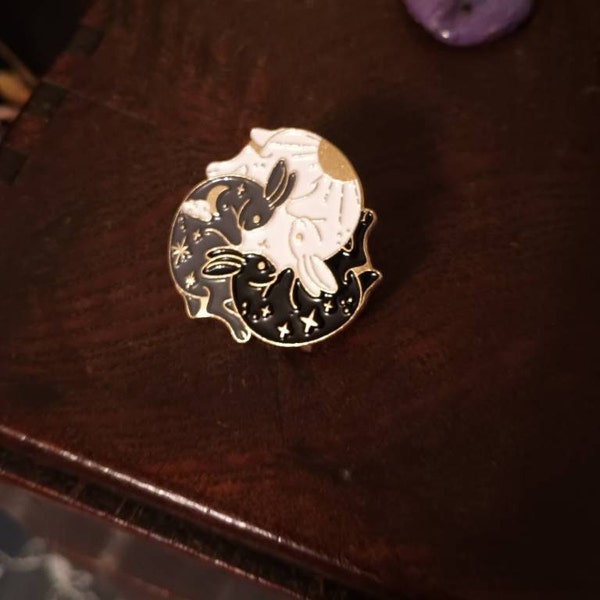 Astronomy Bunny Enamel Pin Sun, Moon, and Star Hares Trio of Cute ...