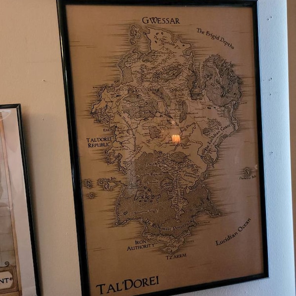 Map of Eora: Pillars of Eternity - Etsy