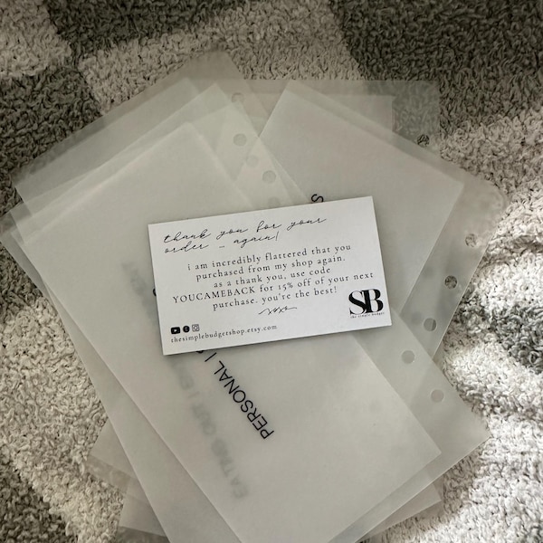 UPDATED** CUSTOM - Cash Envelopes | A6 AND A7 Cash Envelopes | Center ...