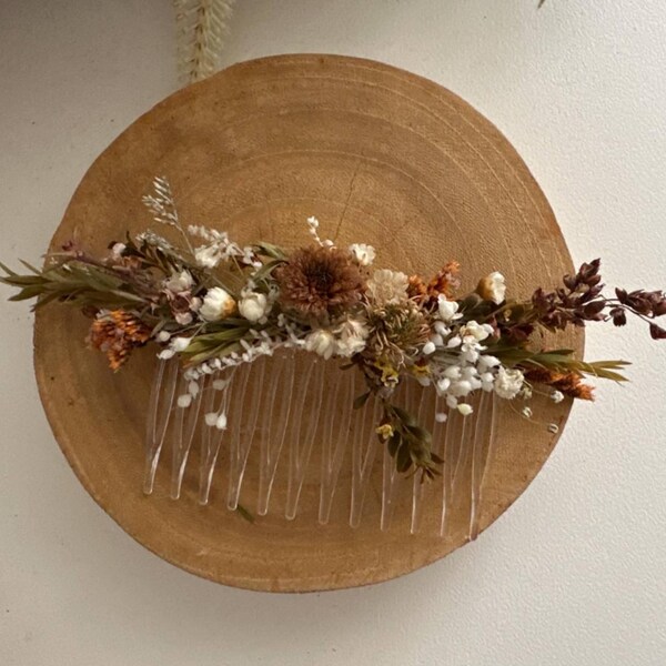 Wildflower Dried Flower Arrangement, Mauve Pink Tea Tree Whimsical ...