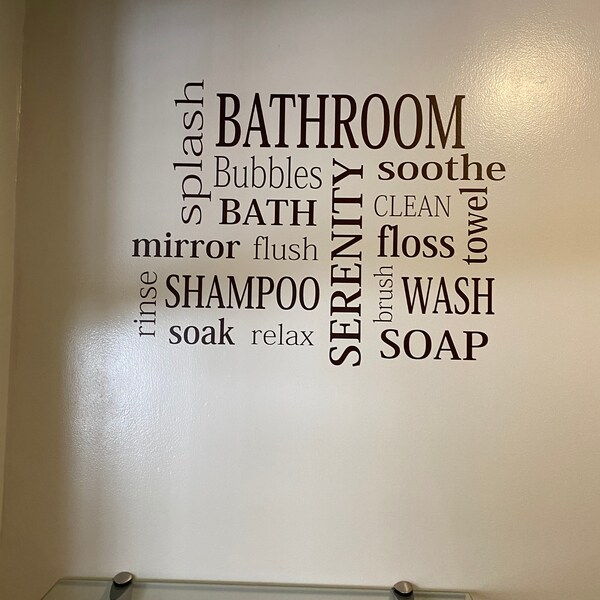 Bathroom Subway Art Bathroom Wall Decals Bathroom Wall Decor Bathroom ...