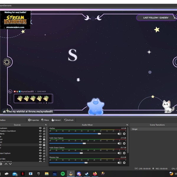 Dark Moon: Chat Widget • Minimal, Starry, Celestial Theme • Chat Box ...