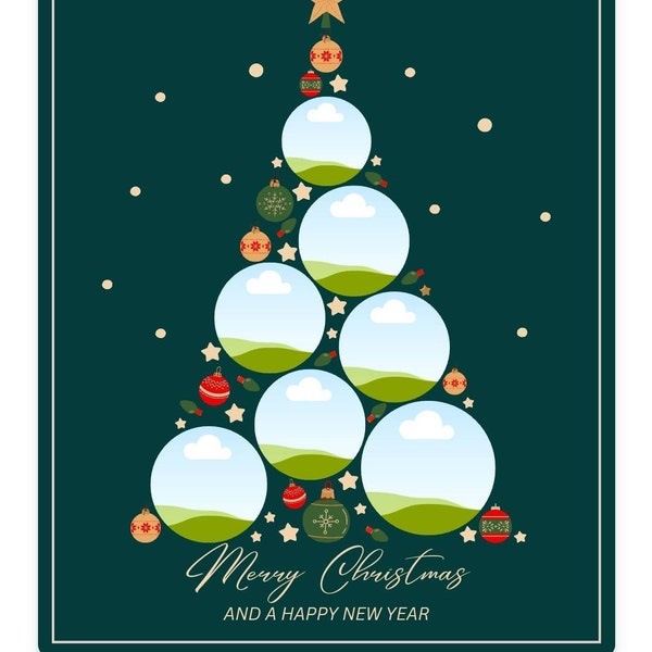 Christmas Tree Photo Collage Modern Photo Holiday Collage Canva ...