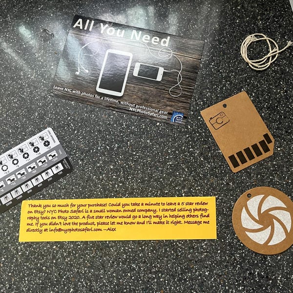 Dslr/mirrorless Photography "cheat Sheet" Credit Card Size Photo ...