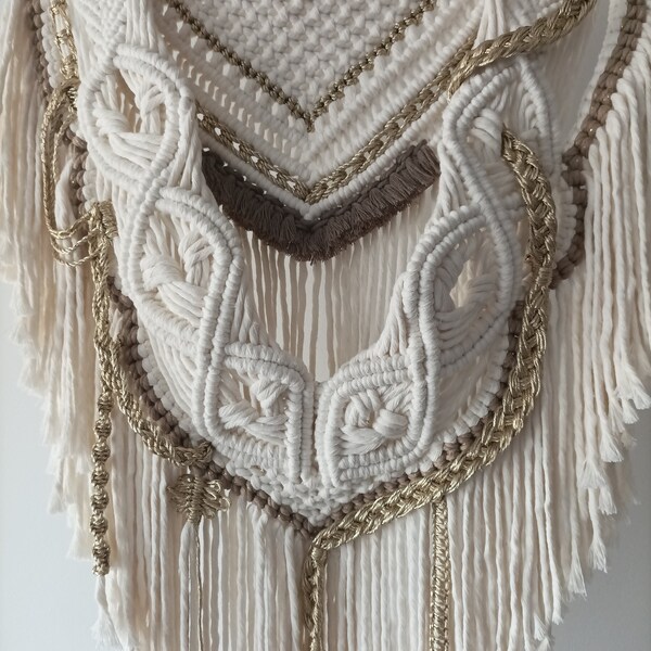 White Macramé Owl| Macrame Owl Kit| Housewarming Gift| Wall Hanging Owl ...