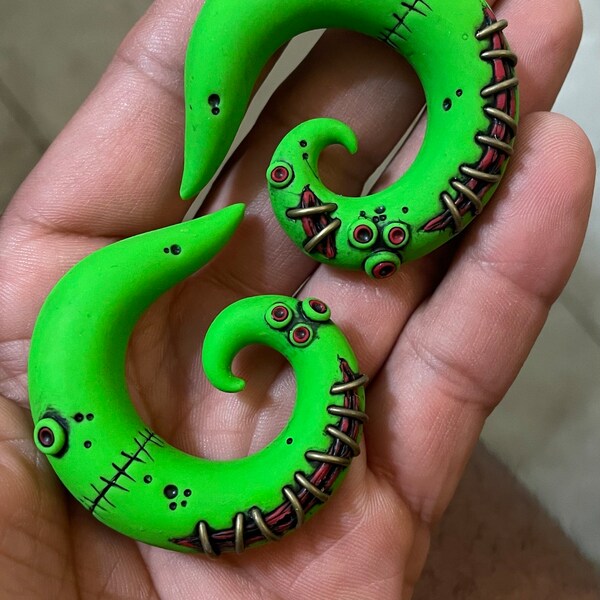 Zombie Gauges - Fake, 4g, 2g, 0g, 00g, 7/16", 1/2", 9/16", 5/8", 11/16 ...