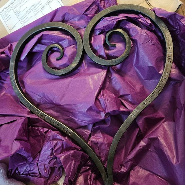 Iron Heart Trivet, 6th Anniversary, Iron Anniversary Gift, Mother's Day ...