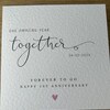 Personalised Anniversary Card, One Amazing Year Together, Forever to Go ...