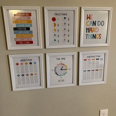 Kid Affirmations, Homeschool Art, Colorful Wall Art, Printable Nursery ...