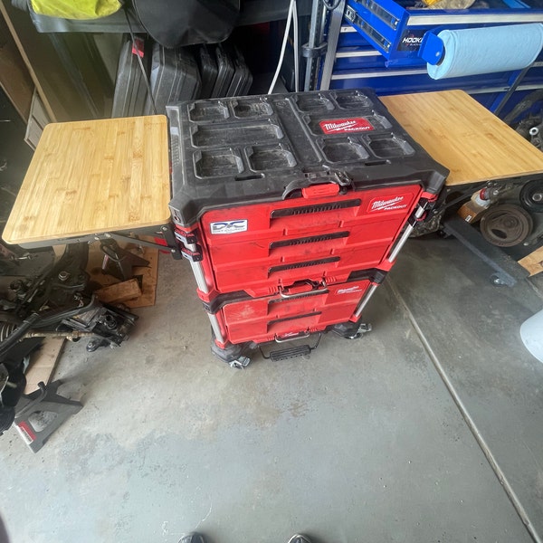 Milwaukee Packout, Folding / Detachable Steel Table, Rail Caps Included ...