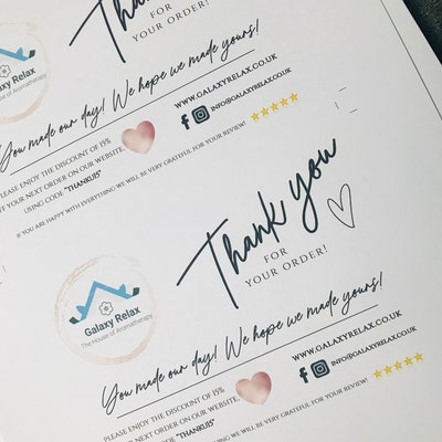 Editable Business Thank You Insert Card Template Modern Simple Insert ...