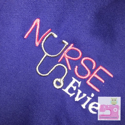 Nurse Embroidery Design Package, Scrubs Embroidery Design, Stethascope ...