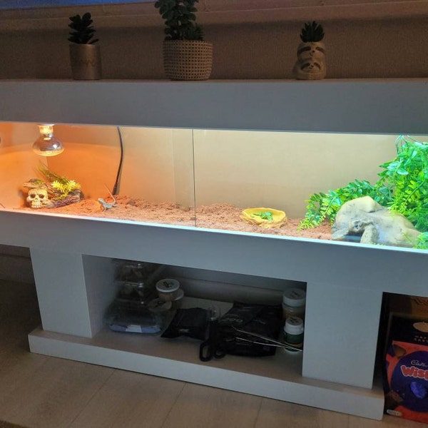 4ft White Modern Reptile Vivarium - Includes LED Light - Etsy UK