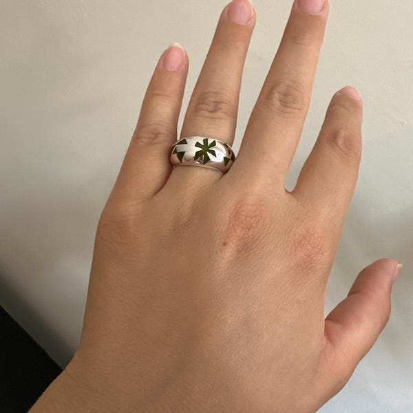 KEITH HARING RING. Silver Art. - Etsy