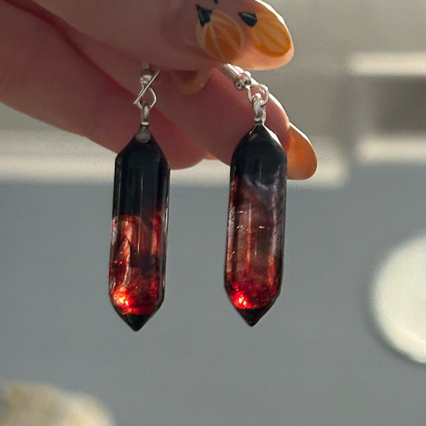 Vampire Resin Ring, Red and Black Resin Ring, Gothic Blood Red Witchy ...