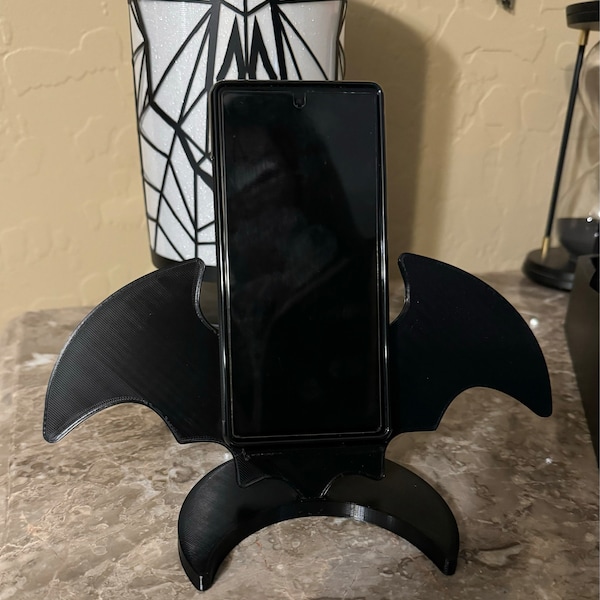 Bat Phone Stand Display | Gothic Display | Bat Moon Cell Phone Stand ...