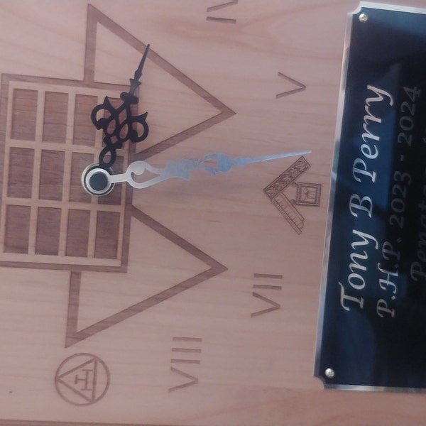 Royal Arch Masons 9 X 12 Laser Engraved Recognition Clock Plaque ...