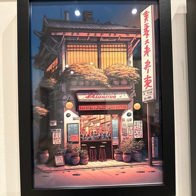 Evening at the Ramen Shop Poster, Japanese Anime Print, Ukiyo-e Art ...