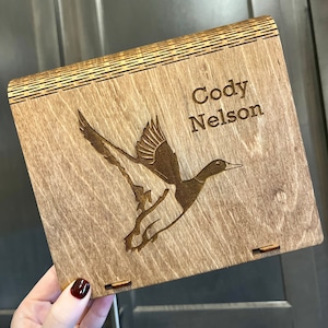 Personalized Duck Call Box Custom Duck Hunter Storage Box Goose Hunting ...
