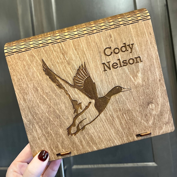 Personalized Duck Call Box | Custom Duck Hunter Storage Box | Goose ...