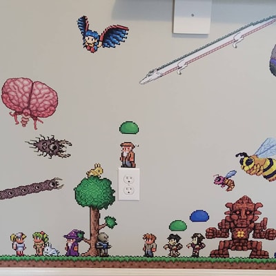 Terraria Wall Decal Set Terraria Gift Terraria Birthday Party Terraria ...